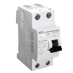 INTERRUTTORE DIFFERENZIALE PURO AEG 2P 25A 30mA 2M