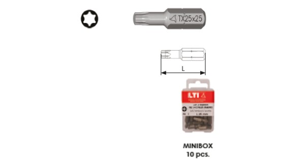 INSERTO TORX DA 40 L.25