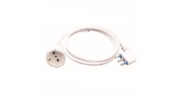 PROLUNGA LINEARE 3X1 MT.10 16A BIANCA PRESA BIPASSO+SHUKO